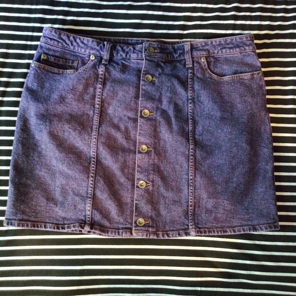 Hot Topic | Skirts | Hot Topic Purple Acid Wash Denim Skirt 3x | Poshmark